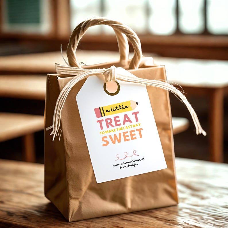 Last Day of School Gift Tag, End of School Year Tag, Teacher ...