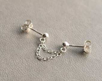 Connected Earrings - Etsy