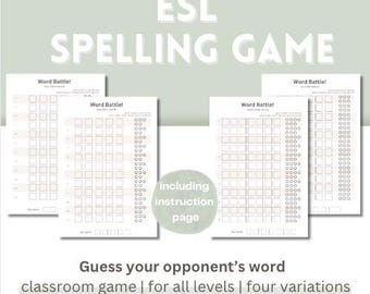 Word Battle | Printable Word Game | Mastermind-style Word Challenge ...