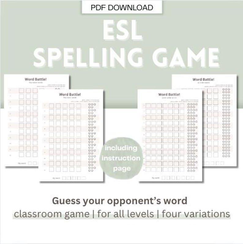 Word Battle | Printable Word Game | Mastermind-style Word Challenge ...