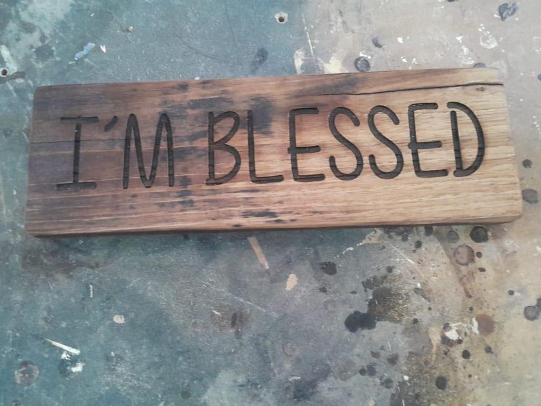I'm Blessed Rustic Reclaimed Wood Sign - Wood Signs, Rustic Signs, Wall ...