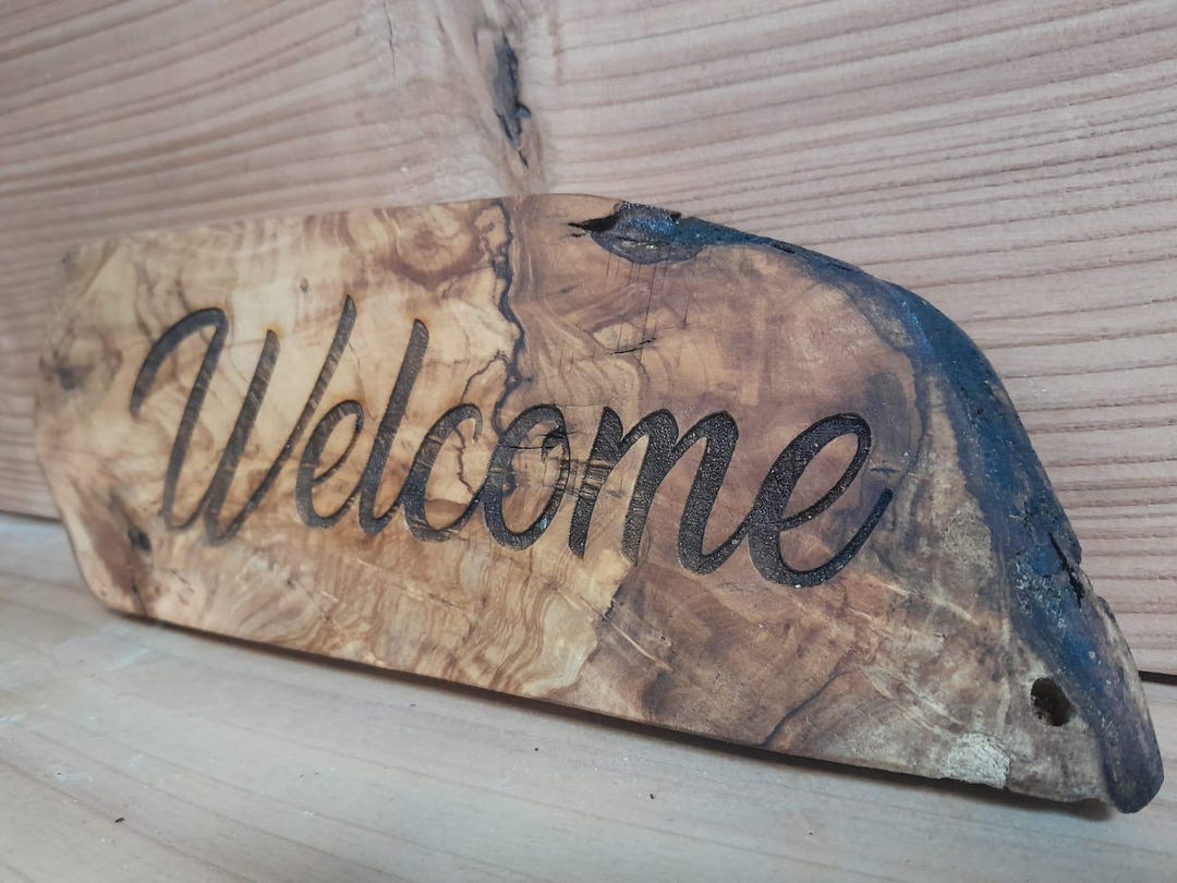 Rustic Reclaimed Wood Wall Sign – Engraved Welcome Sign, Farmhouse ...