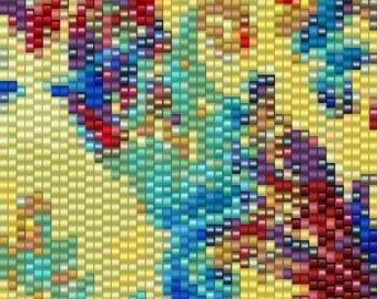 Tapestry I Peyote Bracelet Beading Pattern for Advanced | Etsy