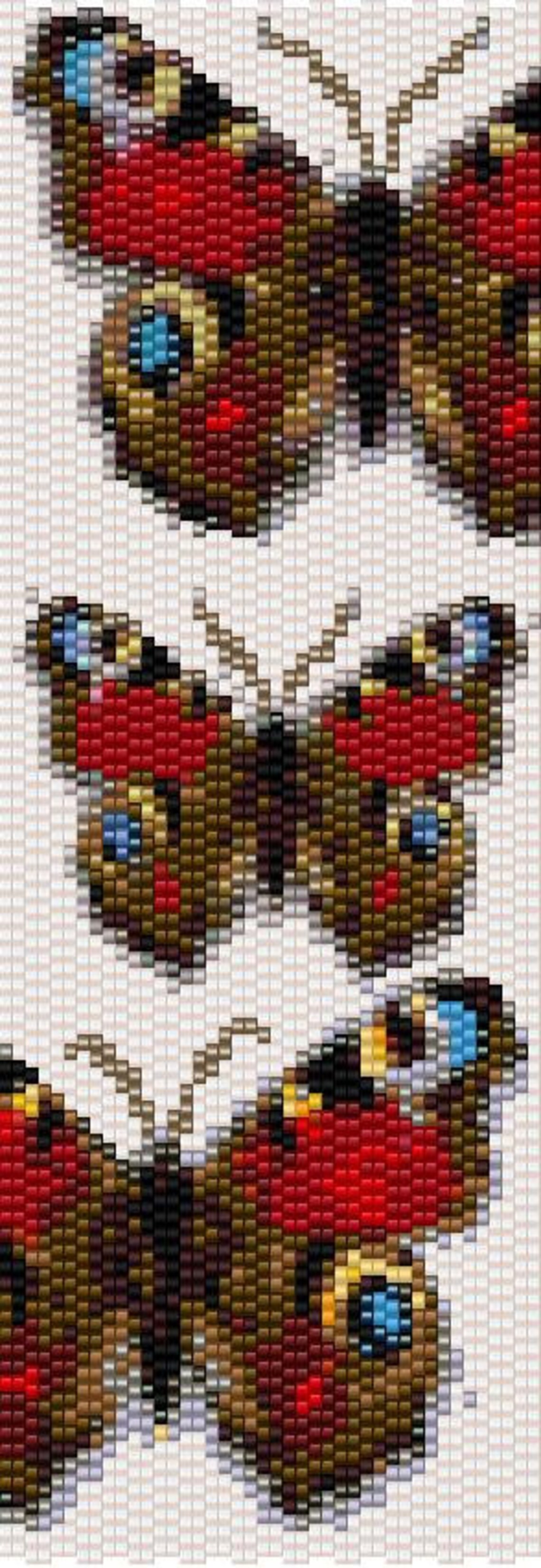 3 Butterflies Peyote Bracelet Beading Pattern for Advanced Beaders ...