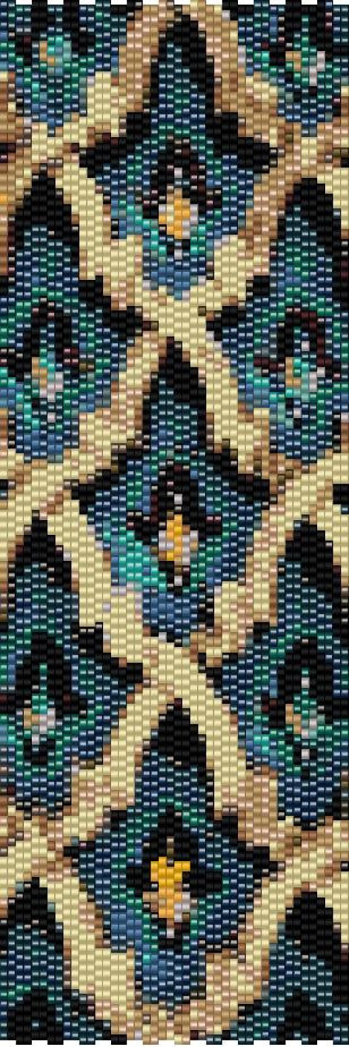 Moroccan Tile Peyote Bracelet Beading Pattern for Advanced Beaders ...