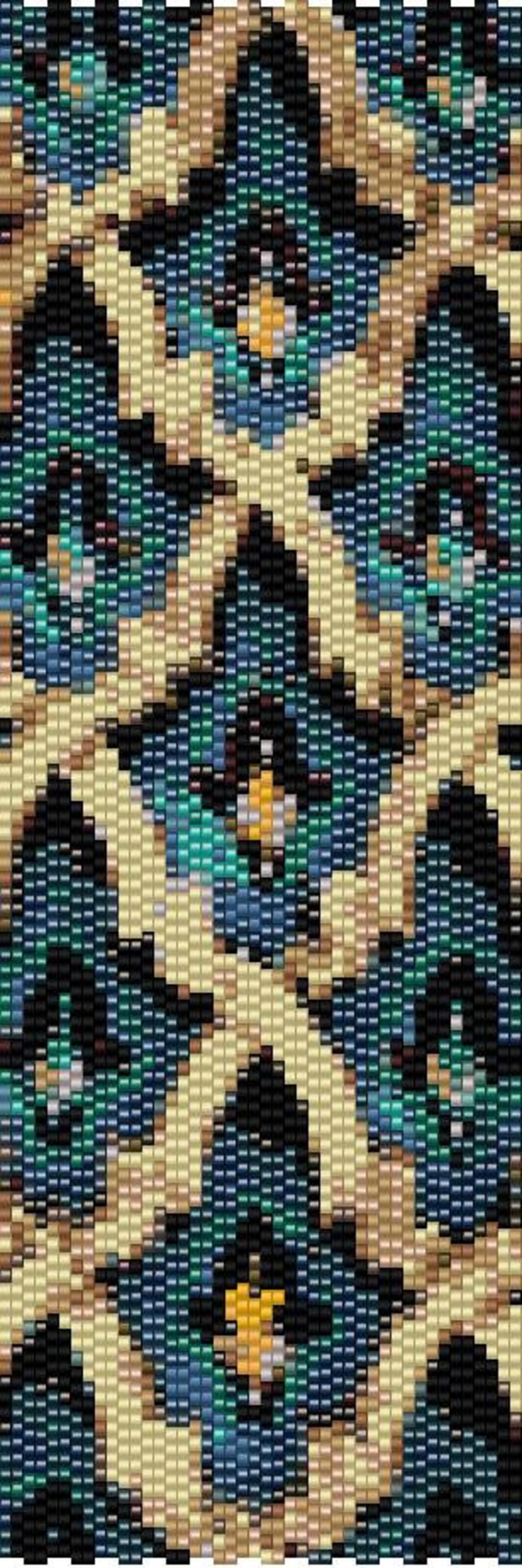 Moroccan Tile Peyote Bracelet Beading Pattern for Advanced Beaders ...