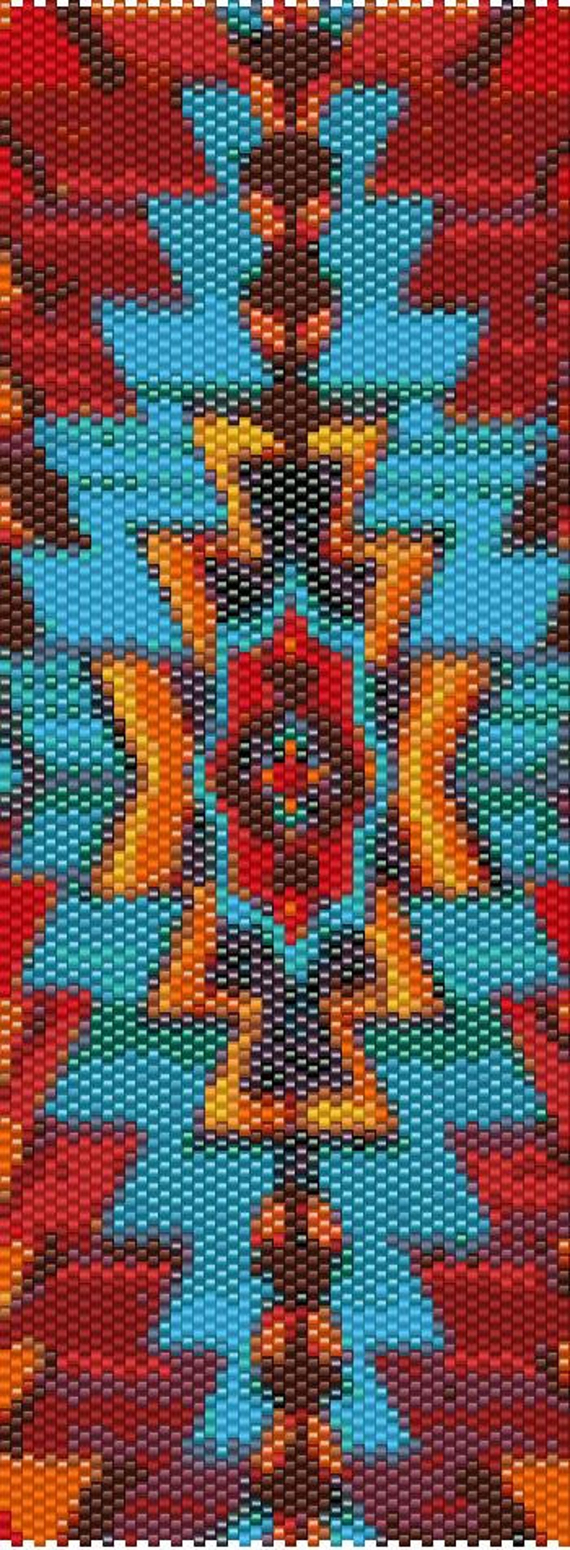 Aztec 1 Peyote or Loom Bracelet Beading Pattern for Advanced Beaders ...