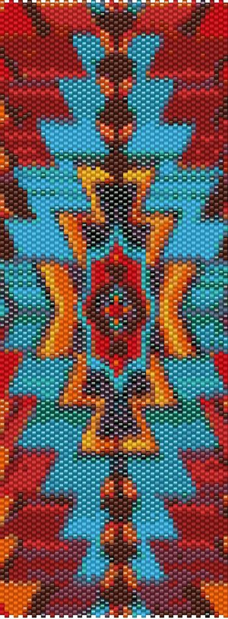 Aztec 1 Peyote or Loom Bracelet Beading Pattern for Advanced Beaders ...