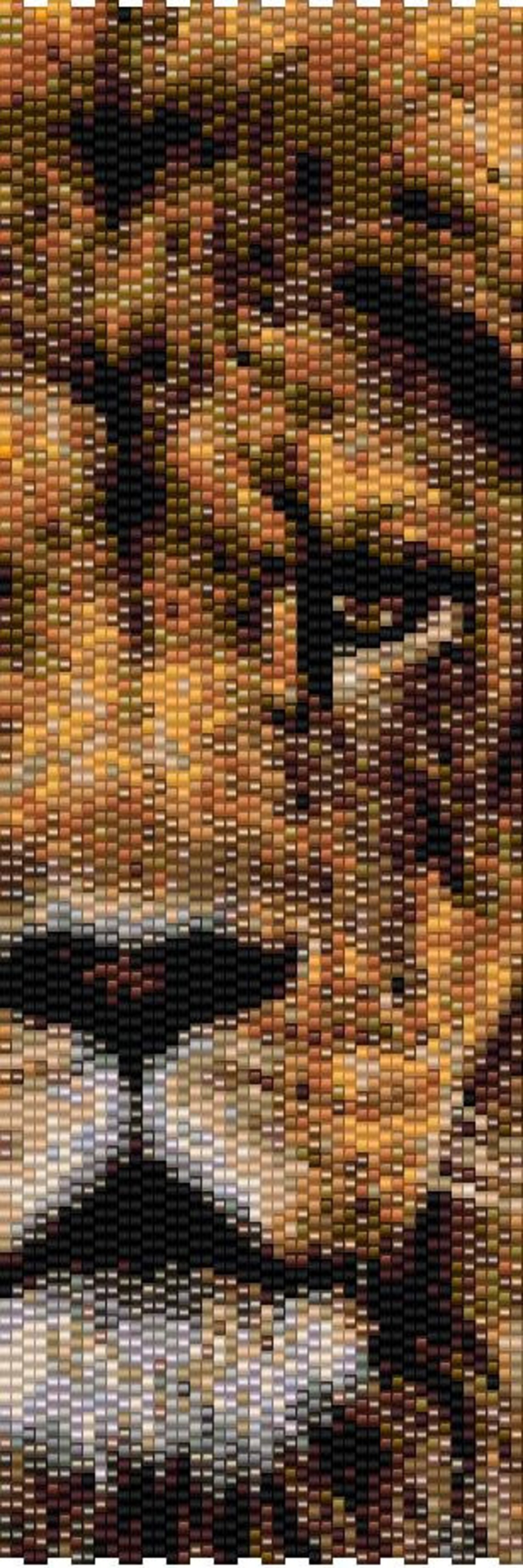 Leo Lion Peyote Bracelet Beading Pattern for Advanced Beaders Pattern ...