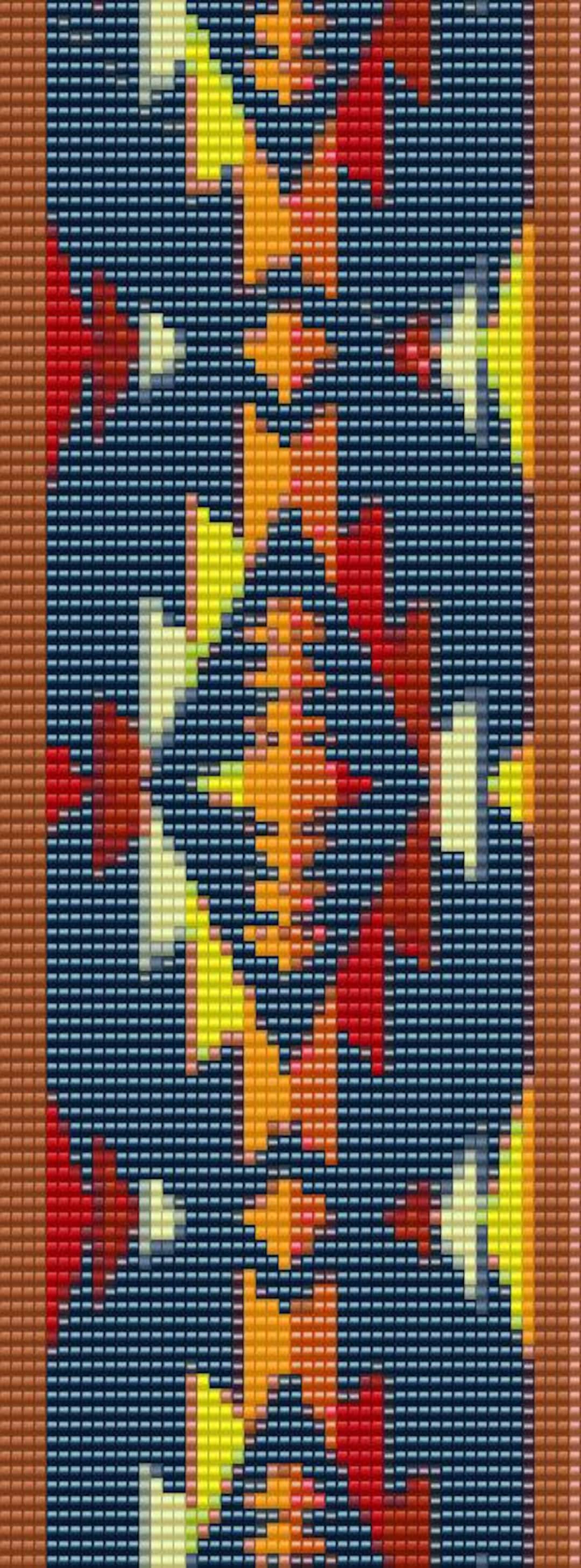 Native American Peyote or Loom Bracelet Beading Pattern for Advanced ...