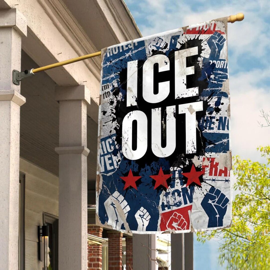 ICE OUT Protest Flag – Abolish ICE Flag, Keep the Immigrants, Deport ...