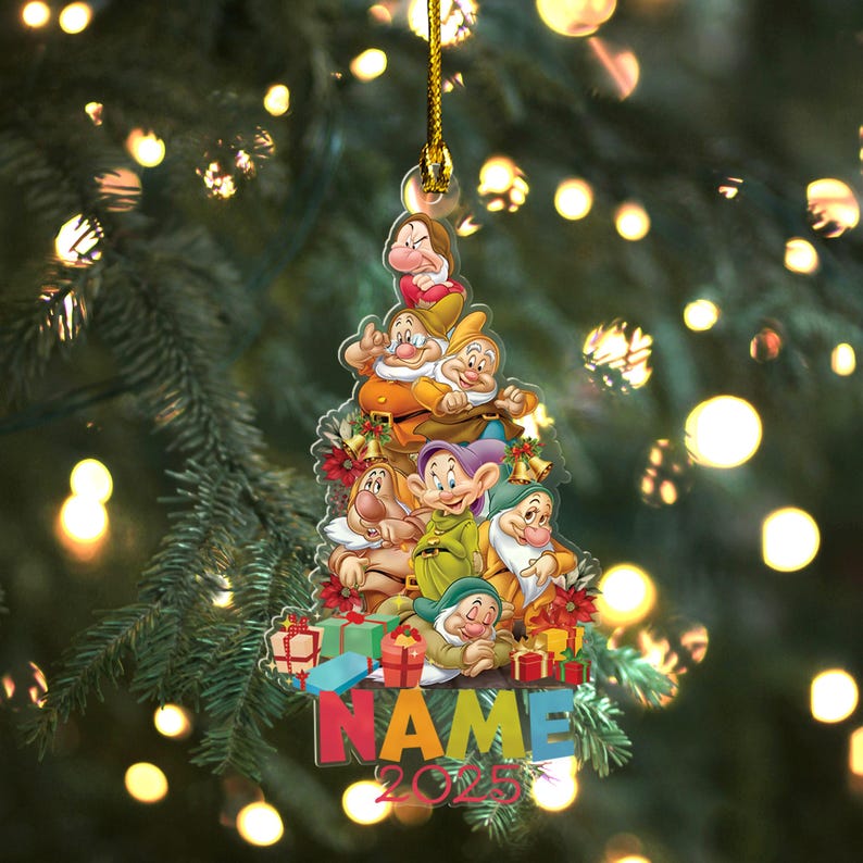 Personalize Seven Dwarfs Christmas Ornament, 7 Dwarfs Character Theme ...