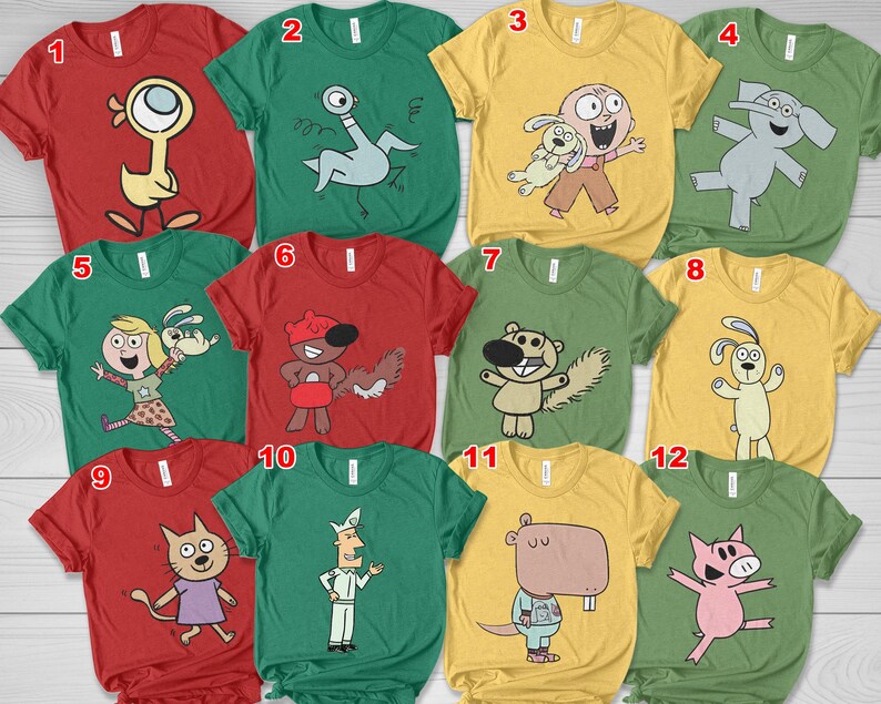 Elephant and Piggie Teacher Costume Shirt, Book Character Day Tee ...