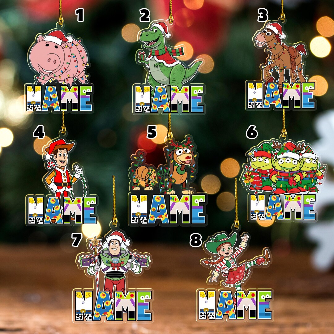 Personalized Toy Story Acrylic Christmas Ornament, Toy Story Ornament ...