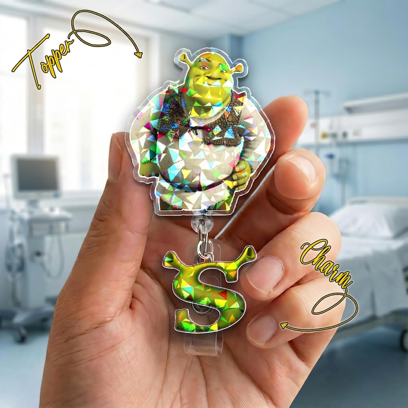 Shrek Badge Reel Cute Character, Donkey Fiona Puss Gingerbread Inspired ...