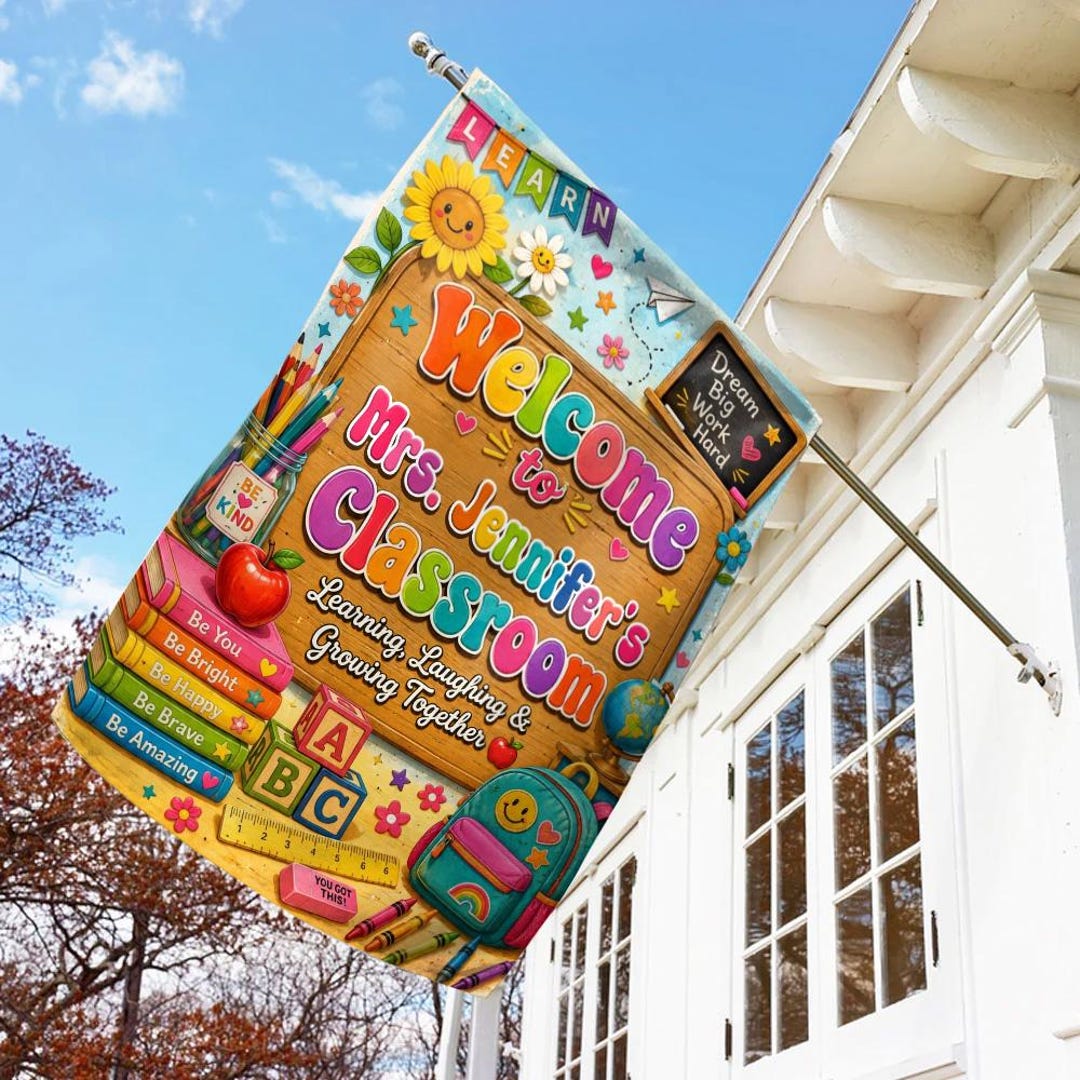 Welcome to Classroom Garden Flag, Learning Laughing Growing Together ...