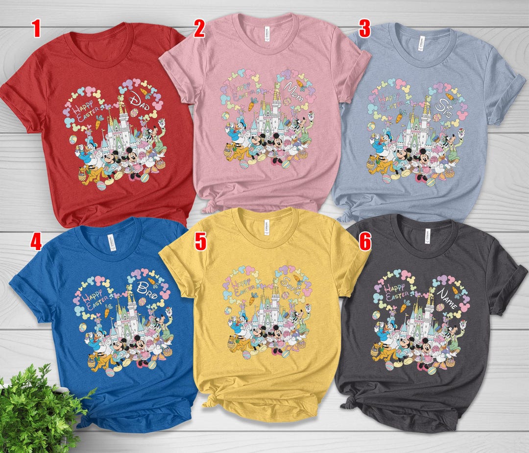 Custom Name Disney Easter 2026 Shirt,mickey and Friends Bunny Ears ...