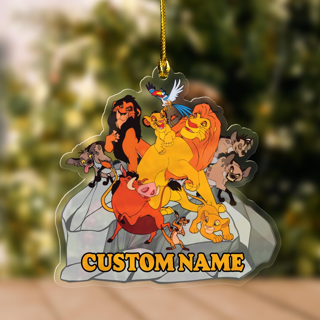 The Lion King Ornament, Simba Mufasa Rafiki Scar Timon Pumbaa Ornament ...