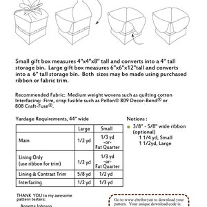 Gift-n-store Sewing Pattern – Fabric Gift Bag & Basket (instant ...