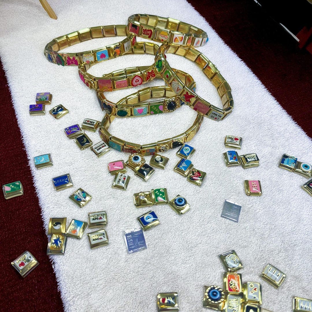 Custom Italian Charm Bracelet, Custom Gold Italy Charms, Personalized ...