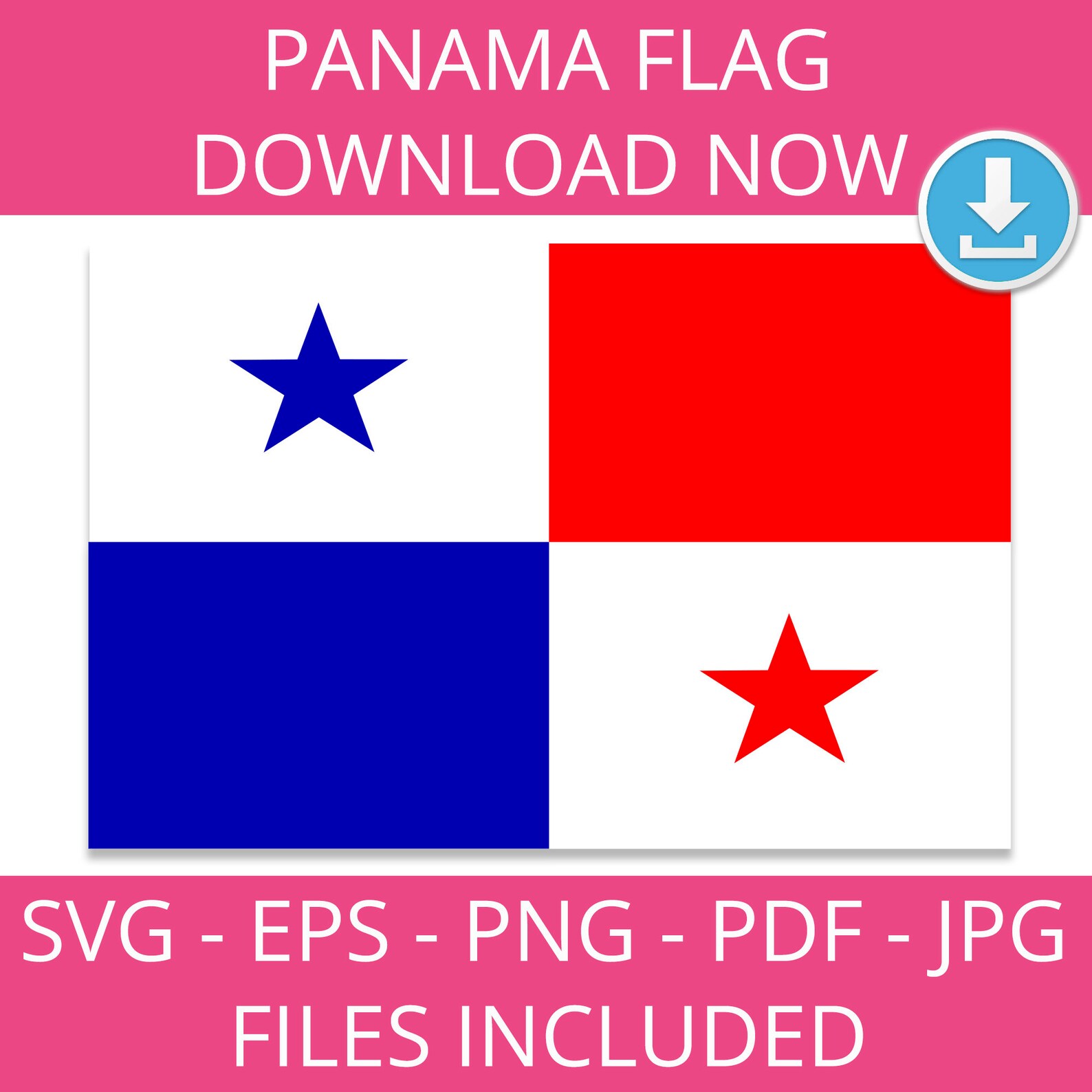 Panama Flag, Svg, Png, Eps, Jpg, Art, Pdf, Culture, Instant Download ...