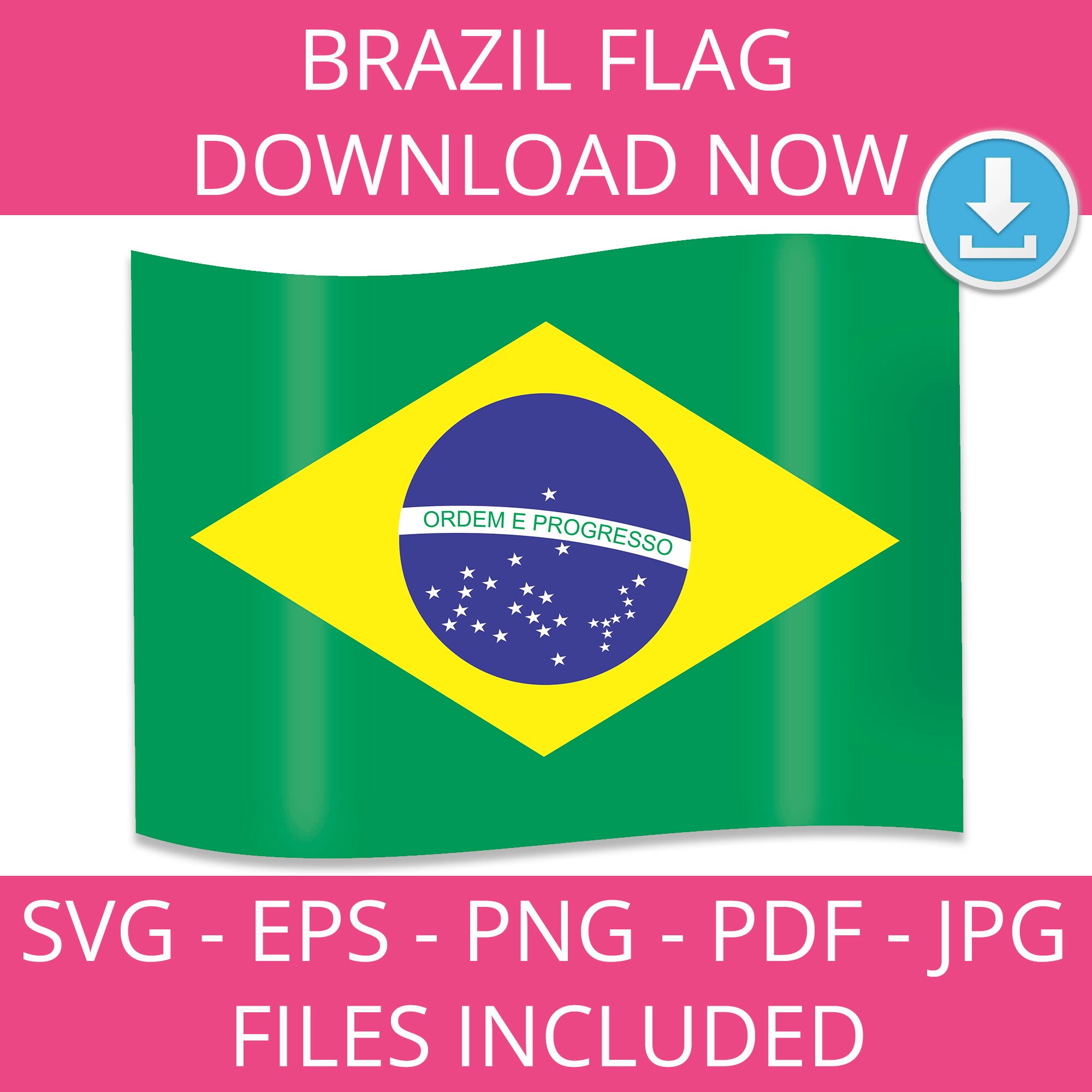 Brazil Flag, Svg, Png, Eps, Jpg, Art, Pdf, National, Graphic, Futbol ...