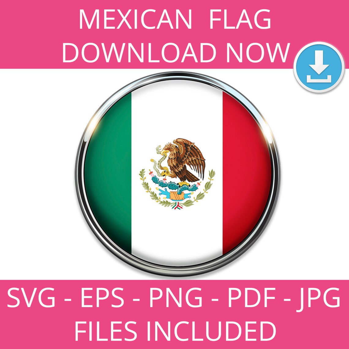 Mexican Flag Svg Png Eps Jpg Art National Pdf Tico - Etsy