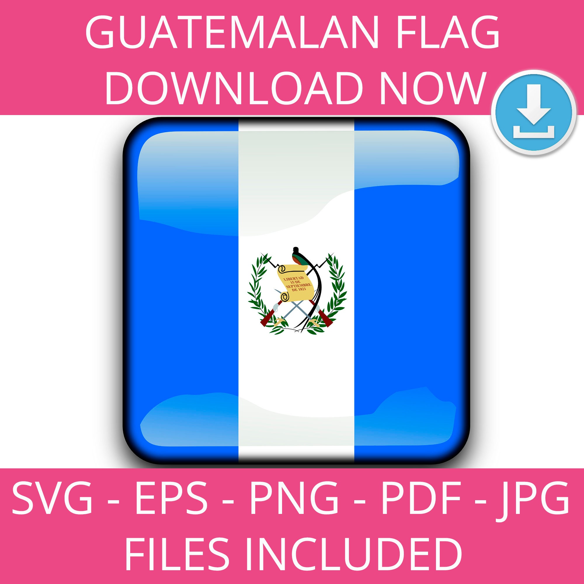 Guatemalan Flag, Svg, Png, Clipart, Vector, Graphic, Svg, Eps, Jpg,art ...