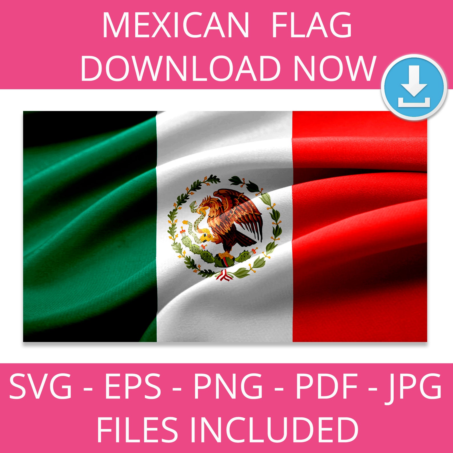 Mexican Flag, Svg, Png, Eps, Jpg, Art, Pdf, Culture, Instant Download ...