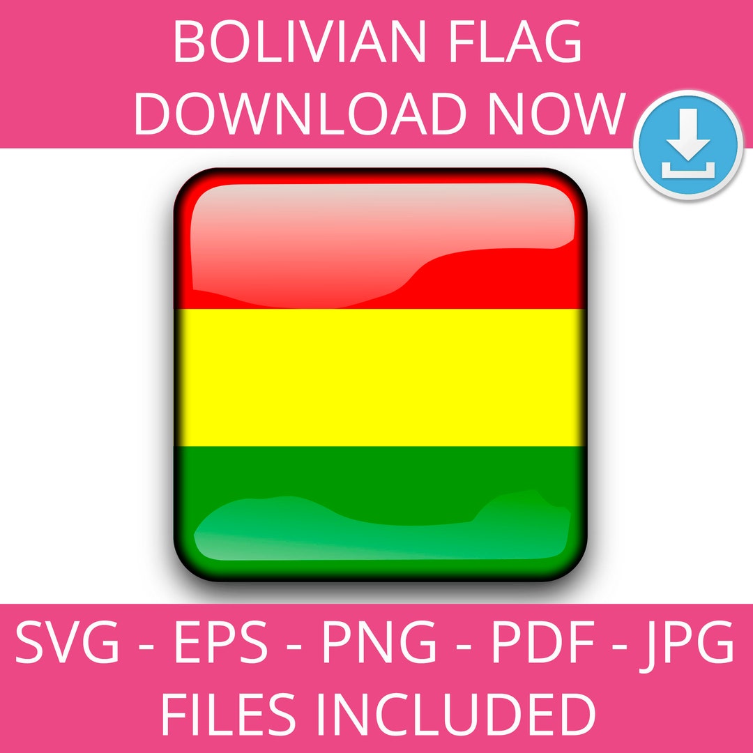 Bolivian Flag Graphic: Vector Art Image (instant Download) - Etsy