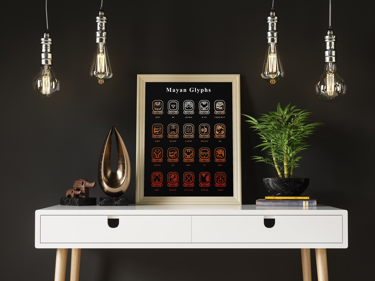 Mayan Art, Mayan Aztec, Mayan Print, Mayan Glyph, Mayan Gift, Mayan ...