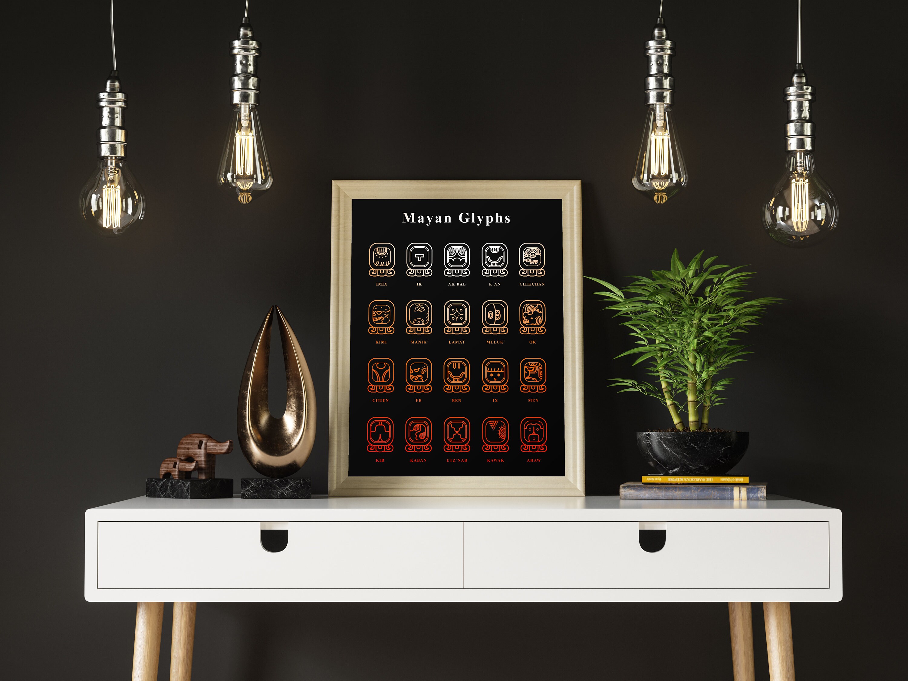 Mayan Art, Mayan Aztec, Mayan Print, Mayan Glyph, Mayan Gift, Mayan ...