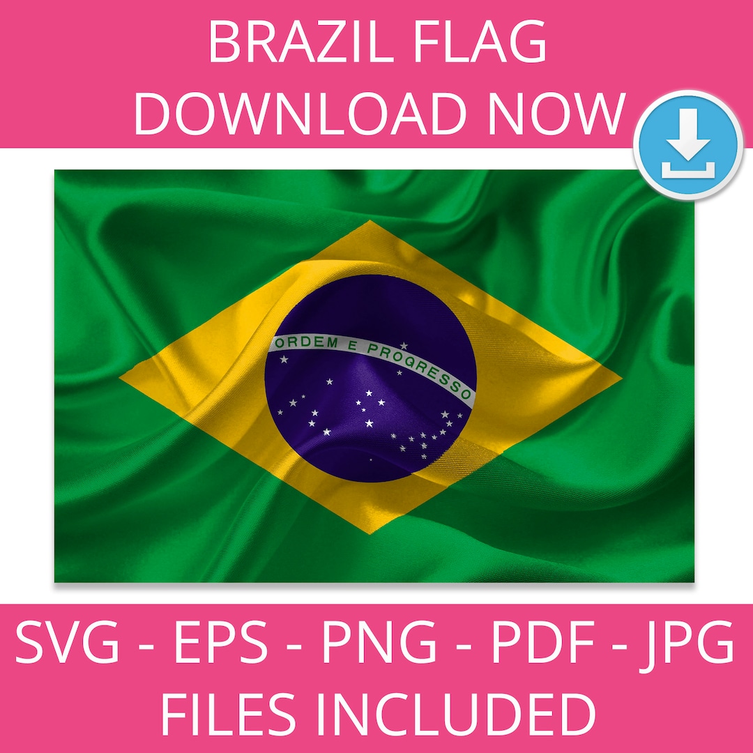 Brazil Flag, Svg, Png, Eps, Jpg, Art, Pdf, Culture, Instant Download ...