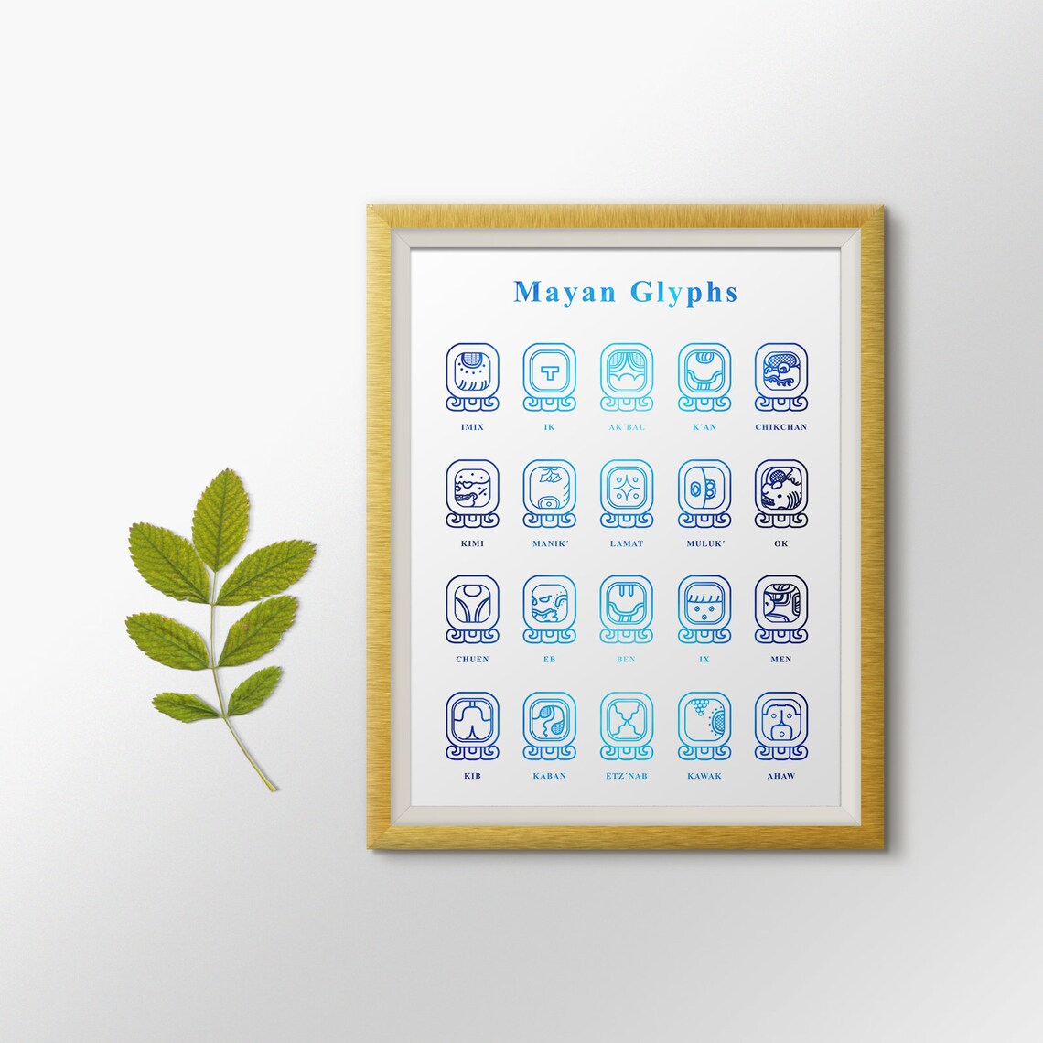 Mayan Glyph Mayan Gifts Mayan Wall Art Mayan Art Mayan - Etsy