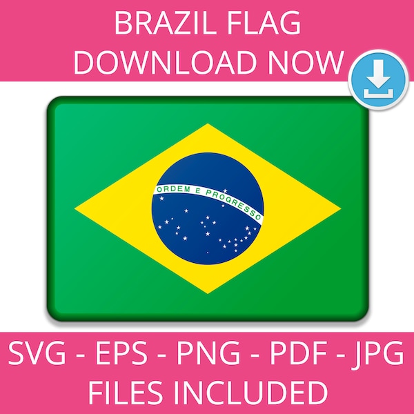 Brazil Flag Svg - Etsy