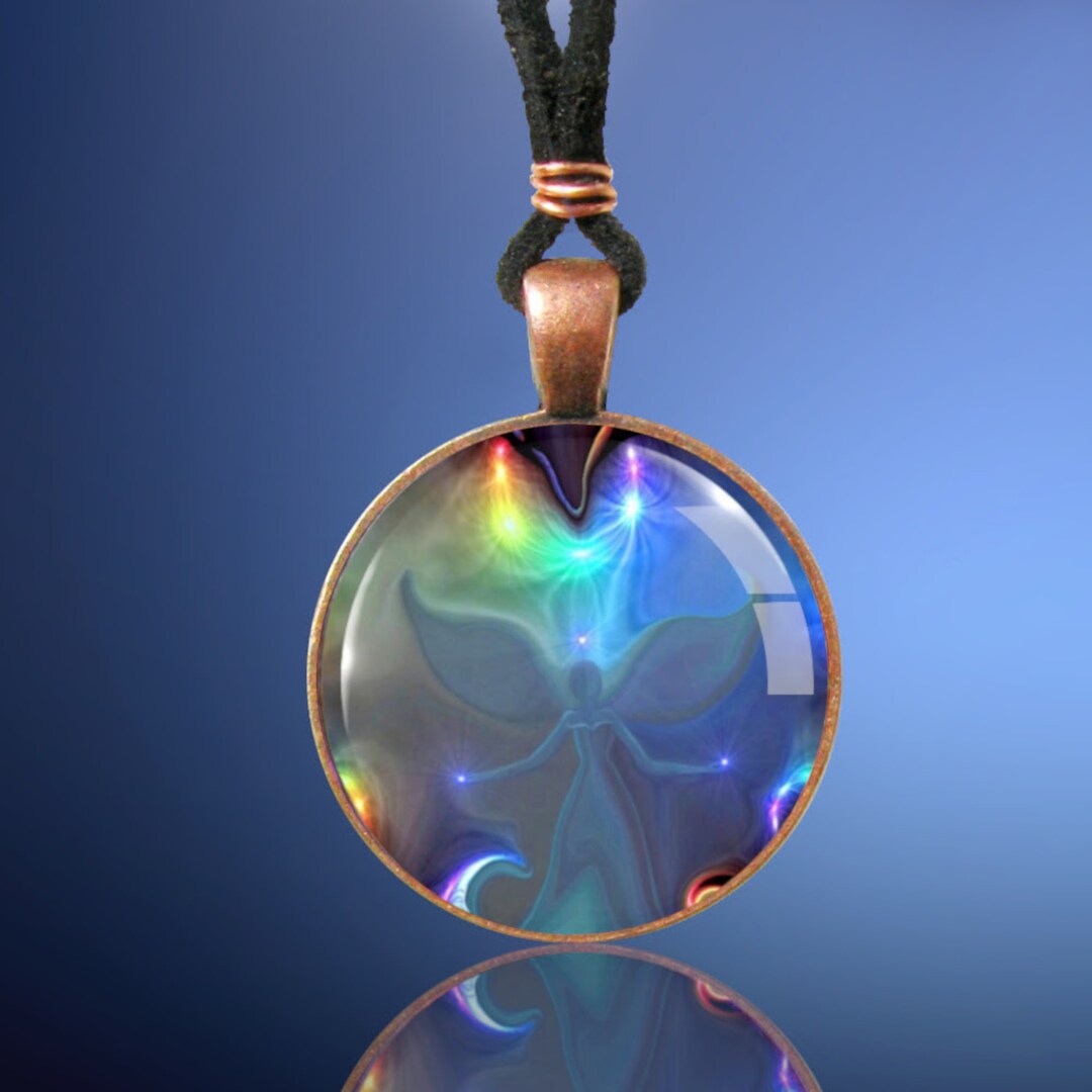 Angel Necklace, Mystical Aura Angel Reiki Energy Jewelry by Primal ...