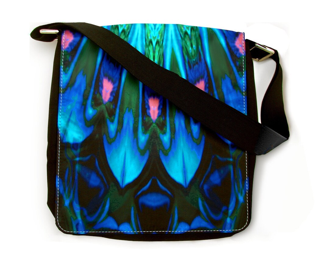 Unique Artsy Messenger Bag, Over the Shoulder Purse or Crossbody Bag ...