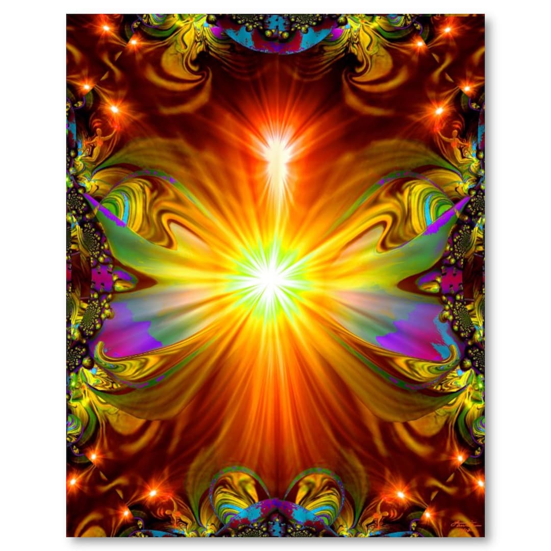 Abstract Spiritual Art, Reiki Wall Decor, Chakra Energy Art "light ...