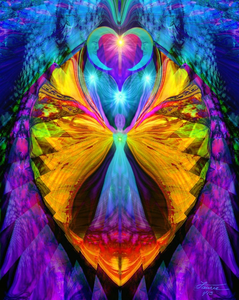 Psychedelic Chakra Art Reiki Energy Wall Decor vision - Etsy