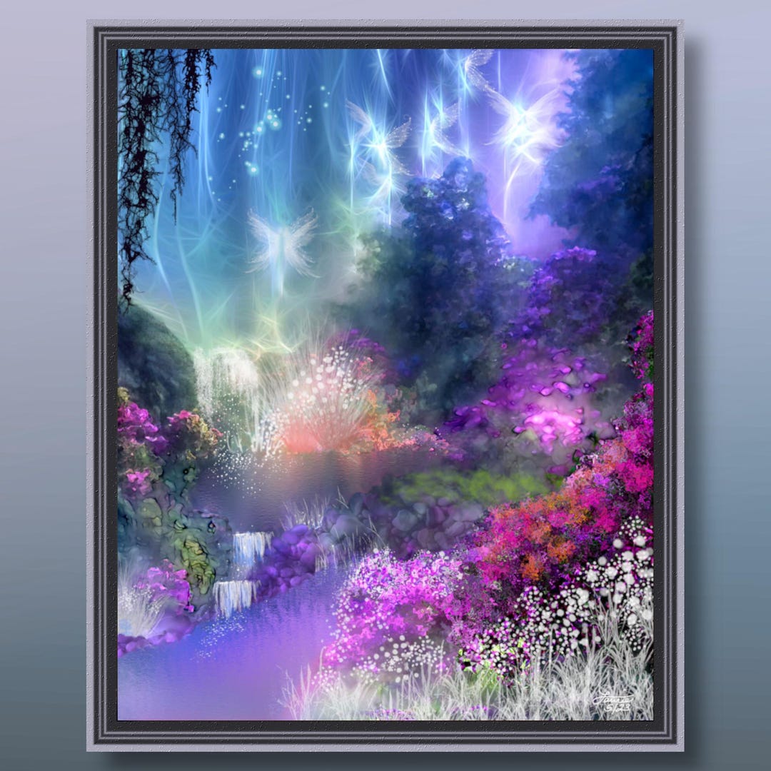 Fairy Realm Dreamscape Print: Impressionist Landscape Art by Primal ...