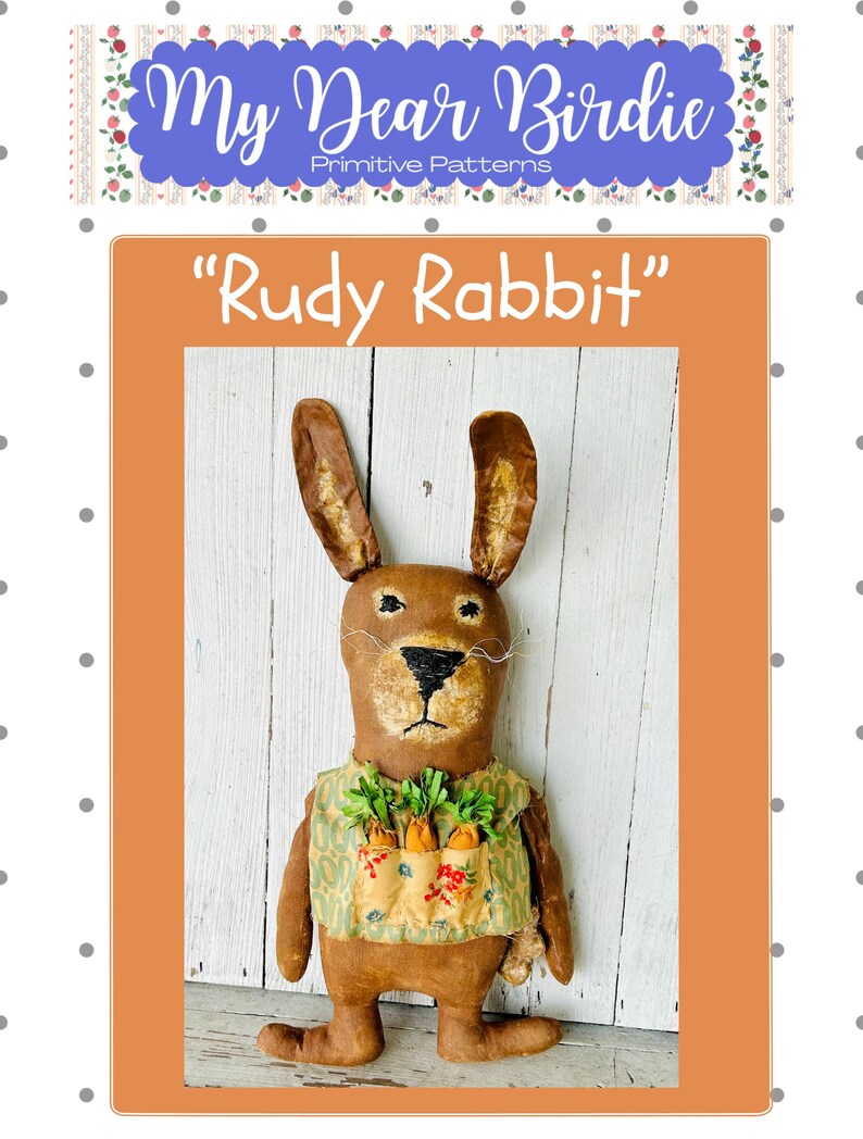 Primitive Bunny Sewing Pattern: 14" Rudy Rabbit Doll (PDF Pattern) - Etsy