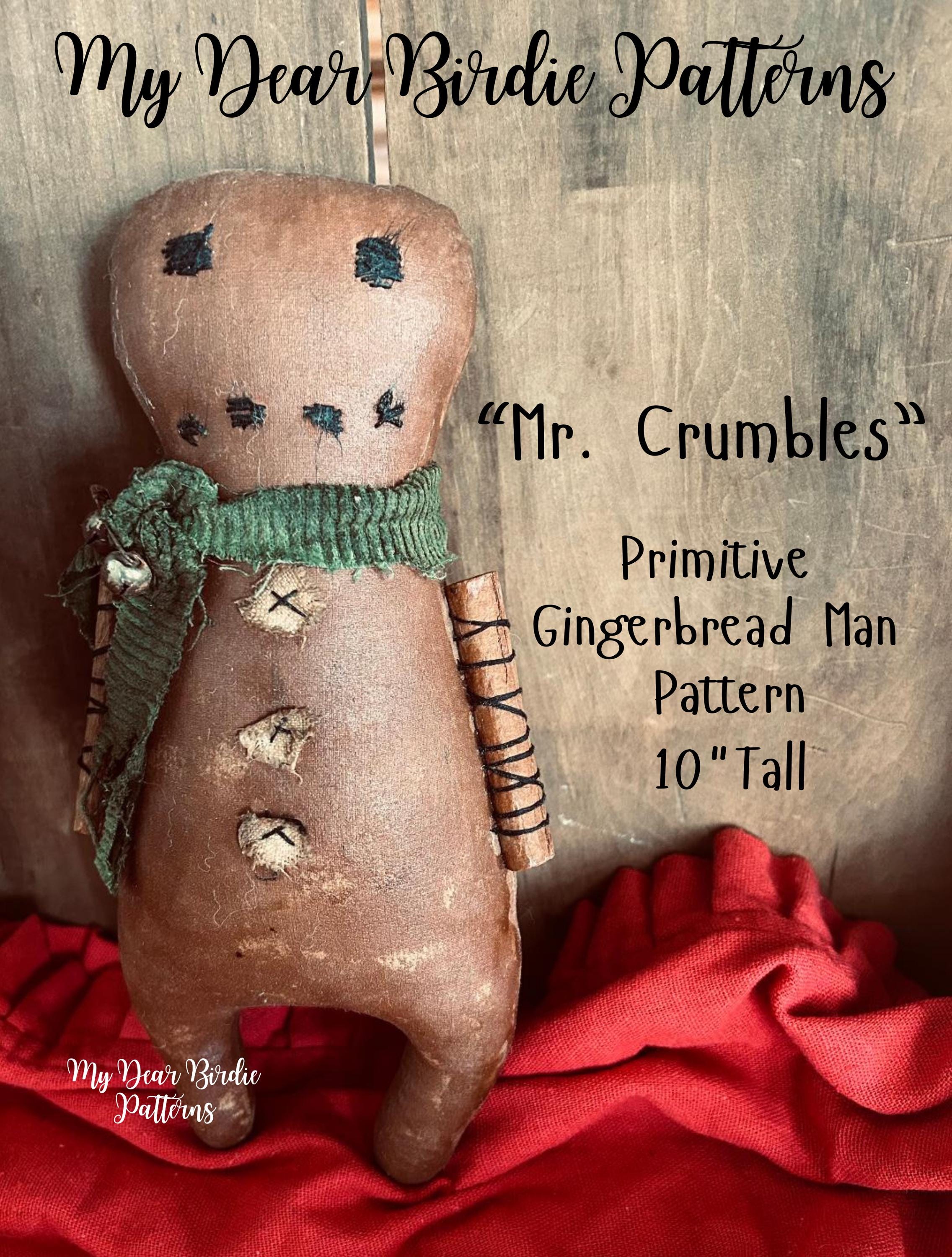 Primitive Gingerbread Man Pattern: Easy-sew Christmas Doll (PDF Pattern ...