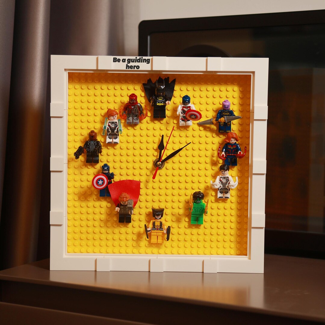 Personalized DIY Lego Superhero Clock, Mini Figures Clock,clock for ...