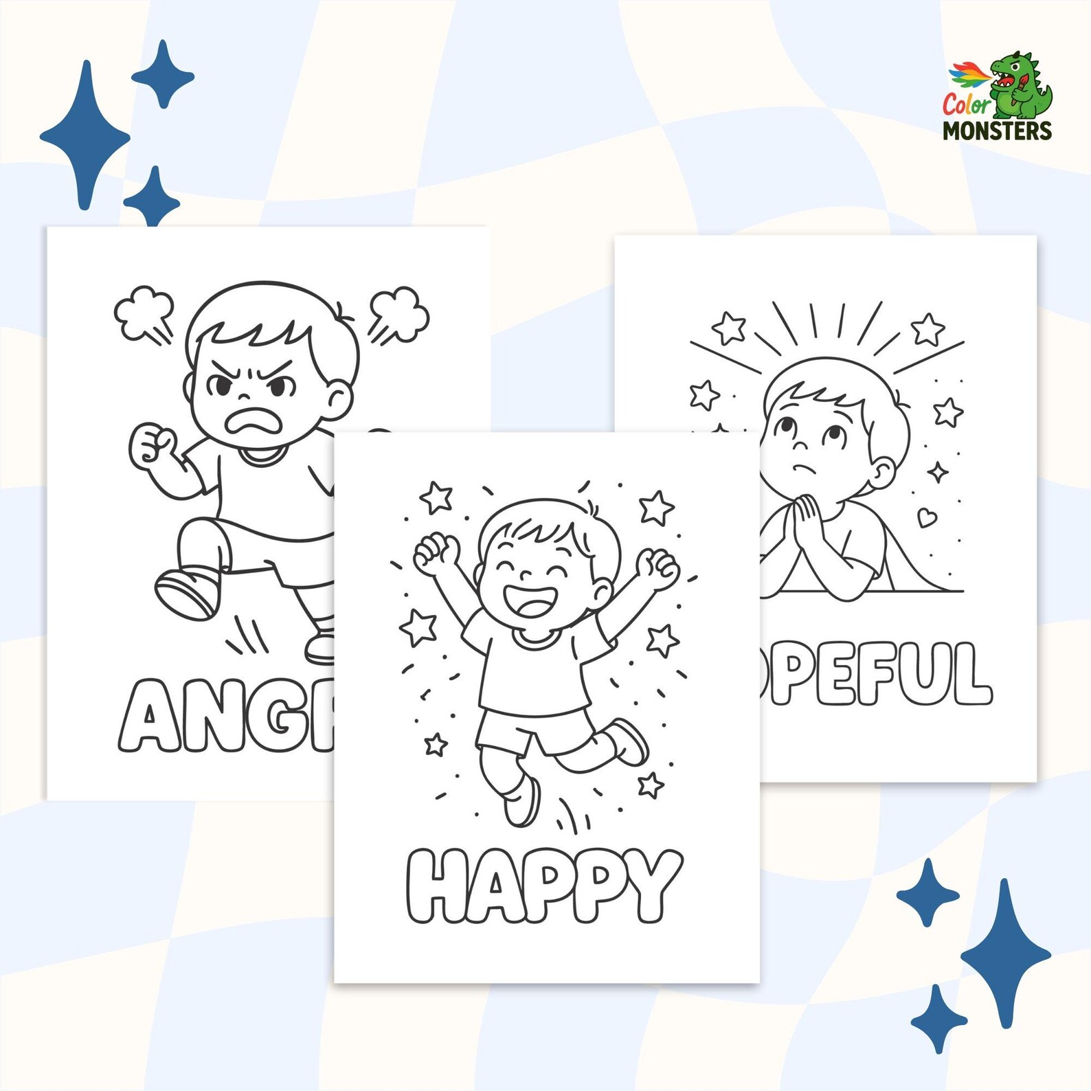 Emotions Coloring Book for Kids: 25 Feelings SEL Activities (PDF ...