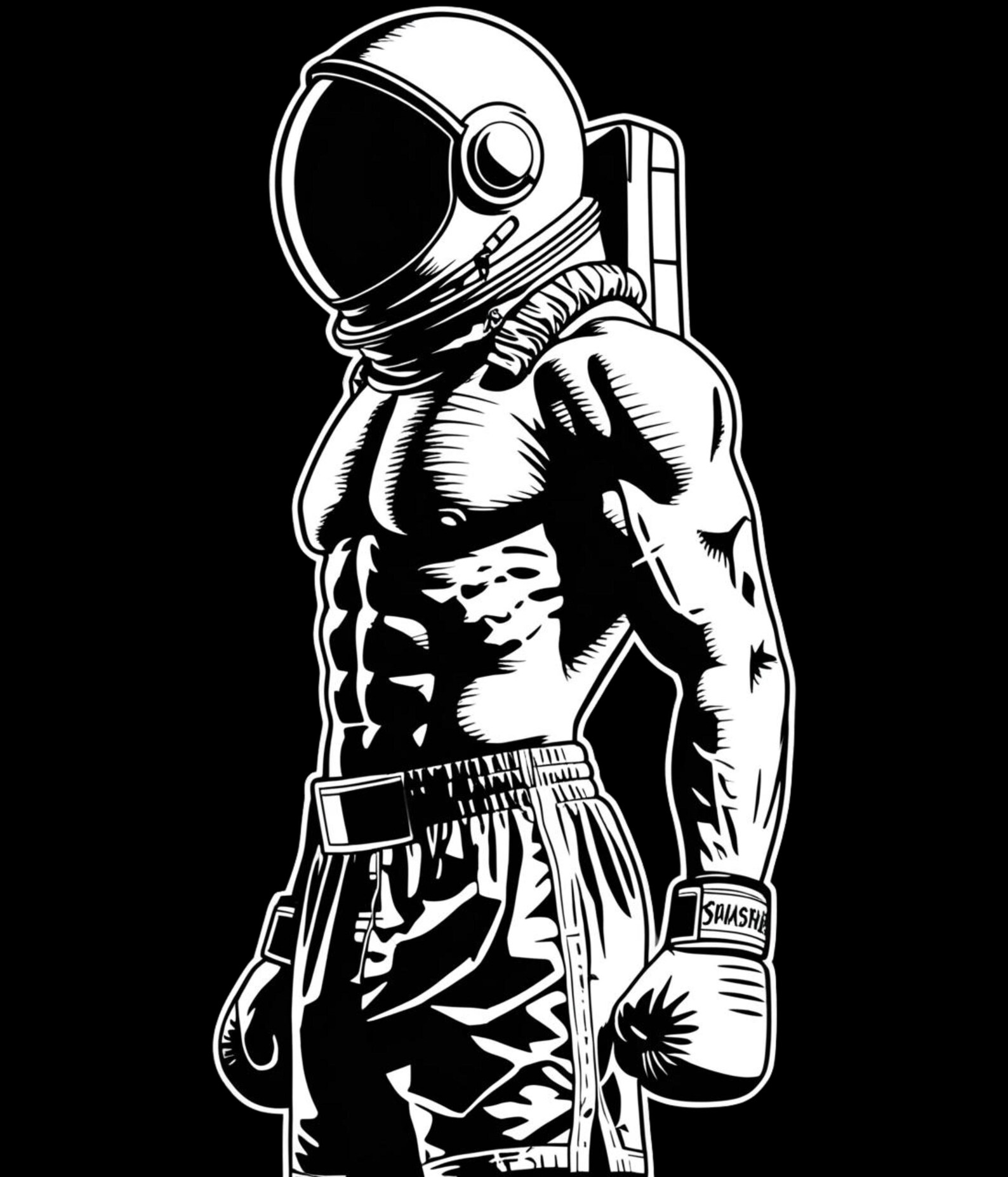 5 Limited Editions Astronaut Boxing PNG Premium Casual Style Design ...