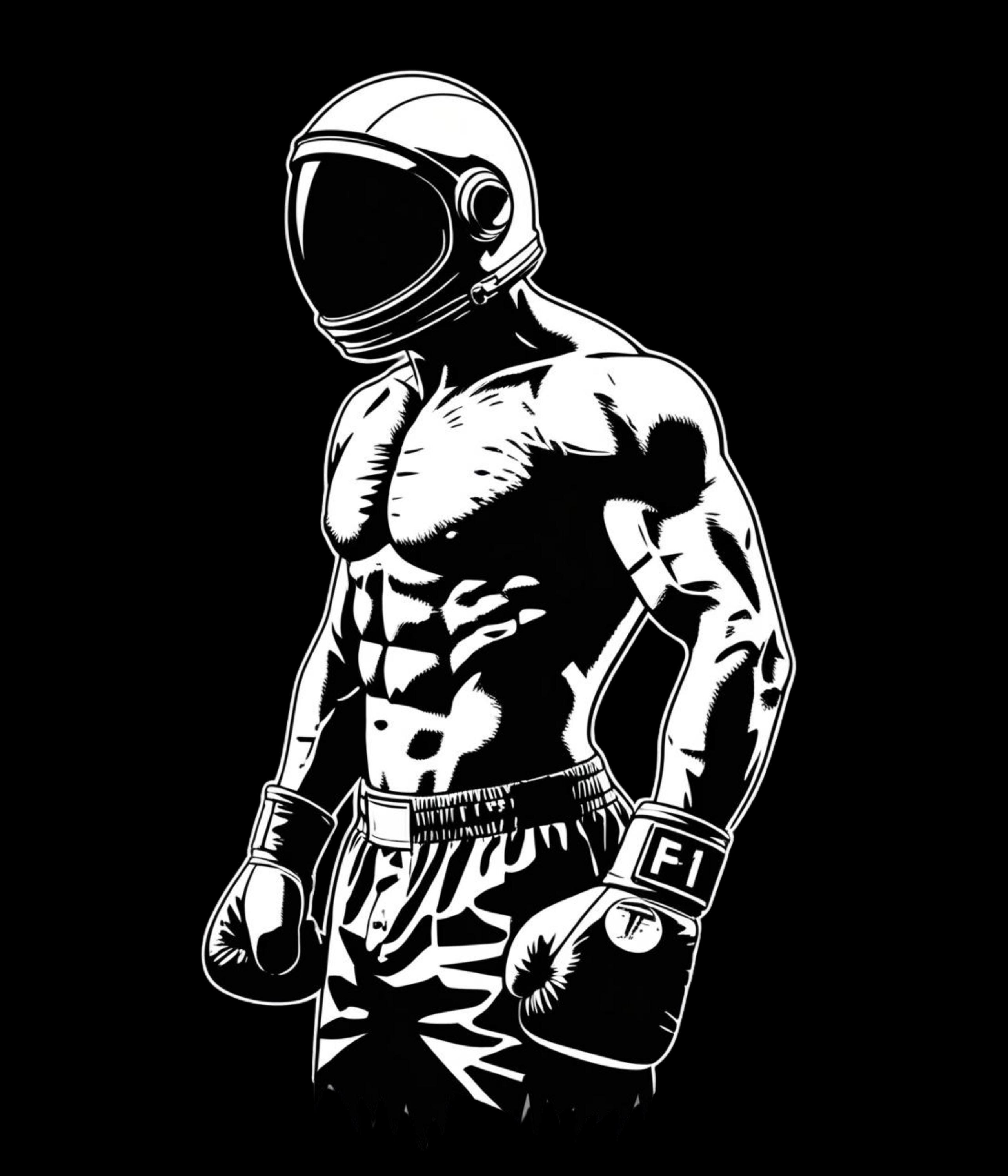 5 Limited Editions Astronaut Boxing PNG Premium Casual Style Design ...