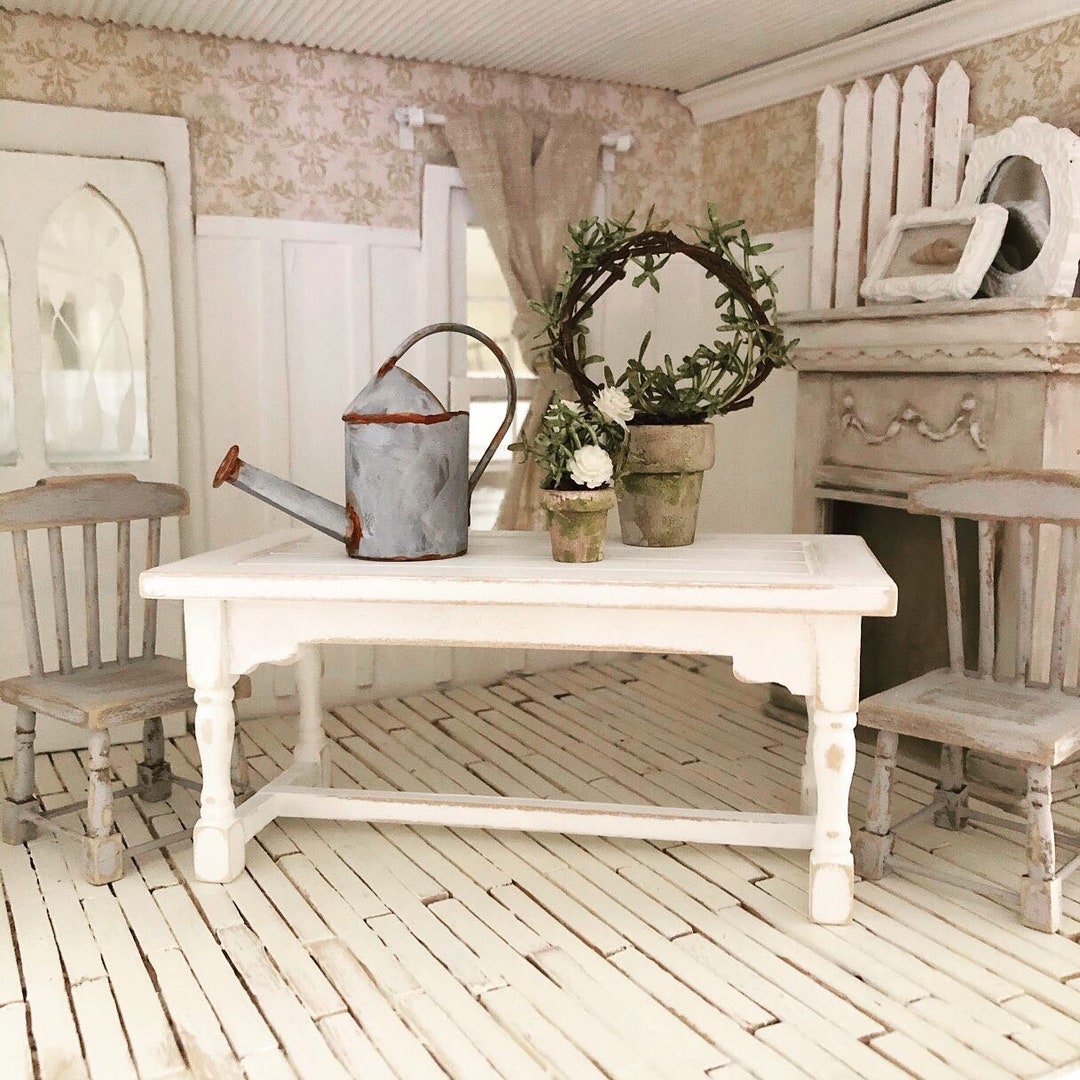 Miniature Farmhouse Dining Table - Etsy
