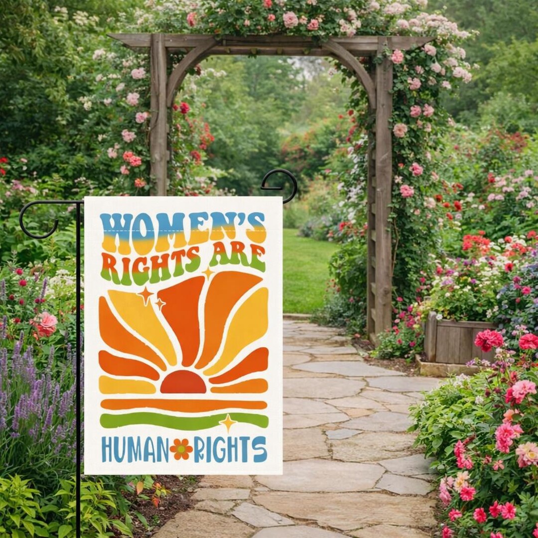 Women's Rights Are Human Rights Sun Small,human Rights Garden Flag Yard ...