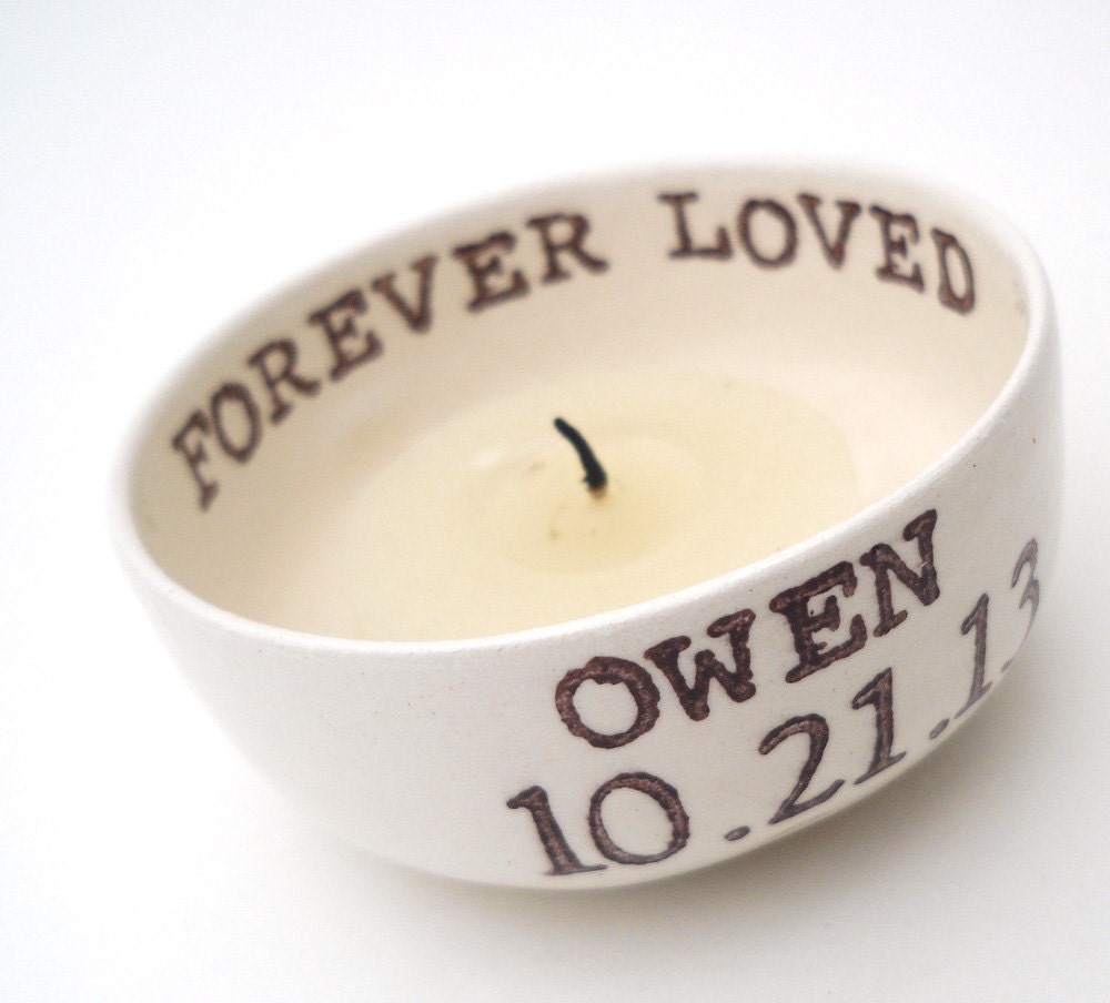 MEMORIAL GIFT Custom Candle Holder Personalize Remembrance | Etsy
