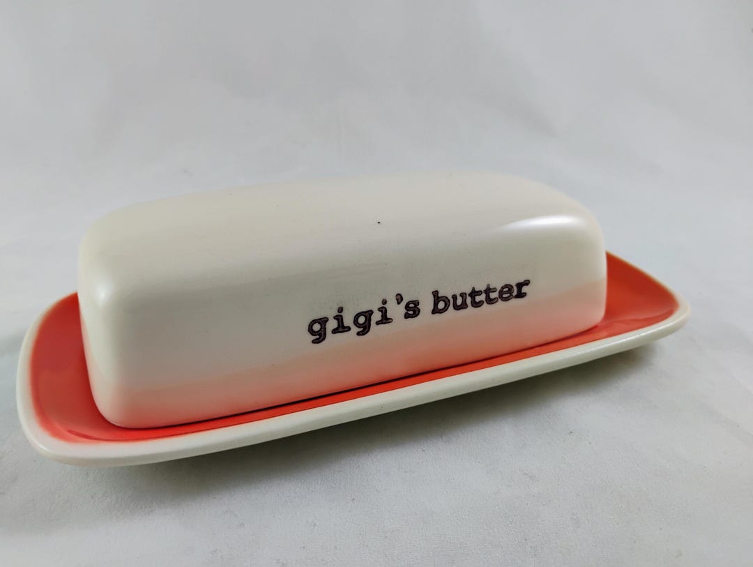 TANGERING ORANGE BUTTER Dish to Match Orange Themed Kitchenware, Custom ...